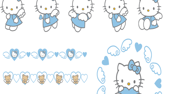 Hello kitty en azul para imprimir-Colorear dibujos,letras, Actividades ...