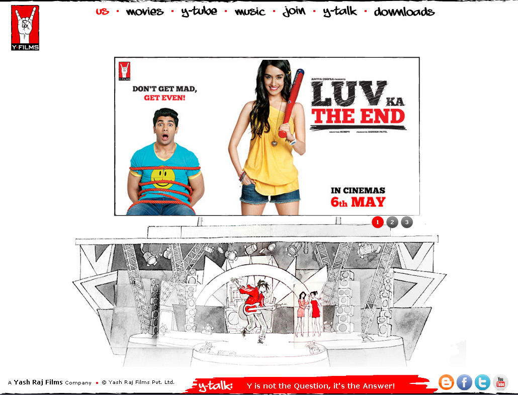 .: Y-Films website featured as one of the best one page sites globally!