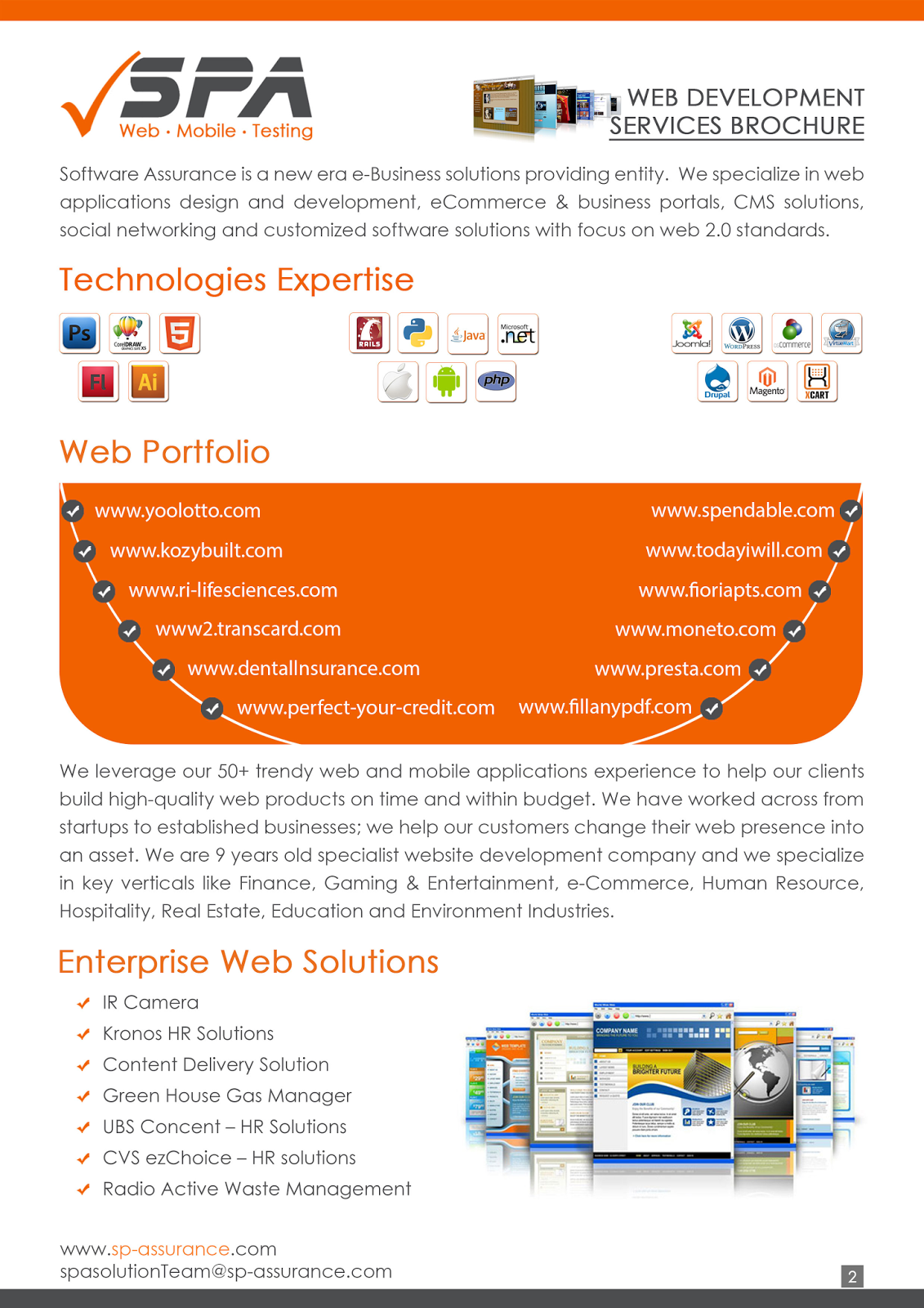 Web Development Services Brochure