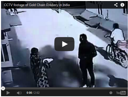 CCTV footage of Gold Chain Robbery in India | Best Blog