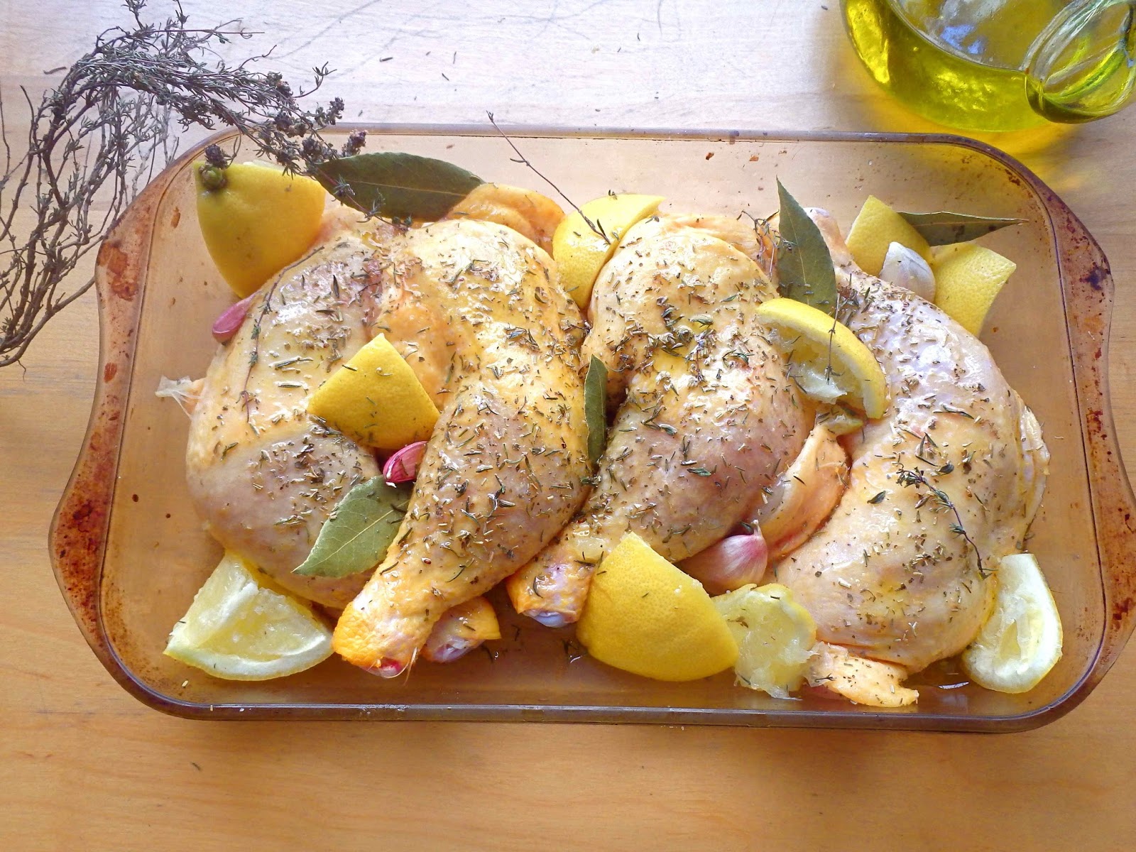 Les receptes que m'agraden: Pollo al limón con ajo y hierbas aromáticas
