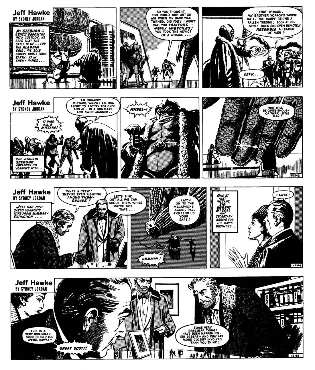 Hairy Green Eyeball 3: Jeff Hawke — UK Science Fiction comic strip ...