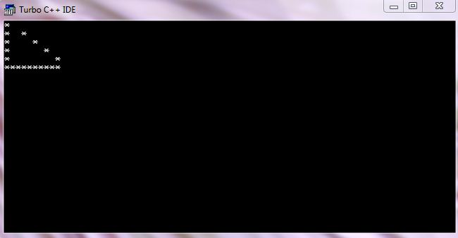 practising C, C++ and JAVA programming with examples: program to display following star pattern.