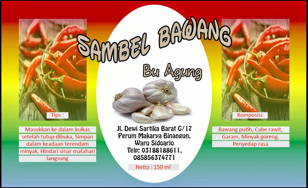 LIMO PRINT: LABEL SAMBAL BU AGUNG SURABAYA