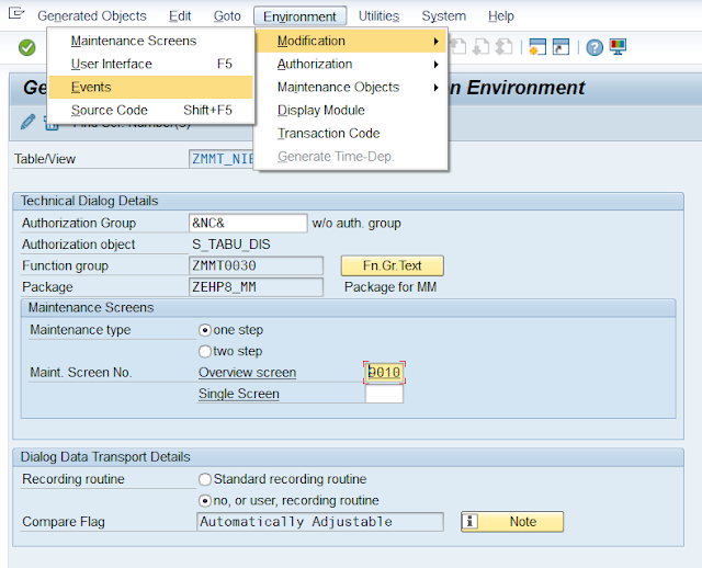 ABAP Mania: Auto Update Fields in Table Maintenance Generator