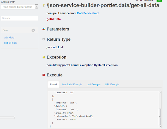 Java/Liferay blog: Extend Service Builder with JSON fields