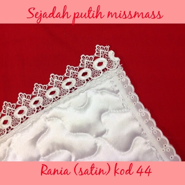 Sejadah Putih By Missmass Collection: Jenis-jenis renda untuk sejadah ...
