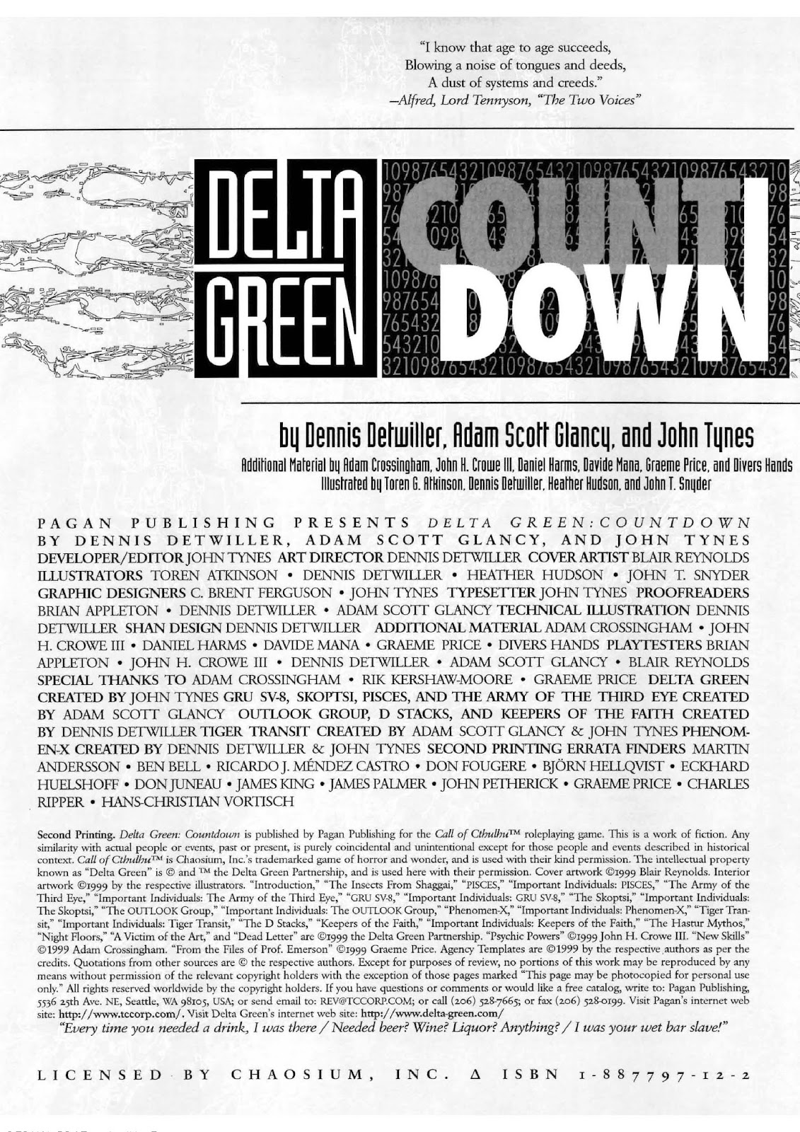 Susurros desde la Oscuridad: Delta Green: Countdown