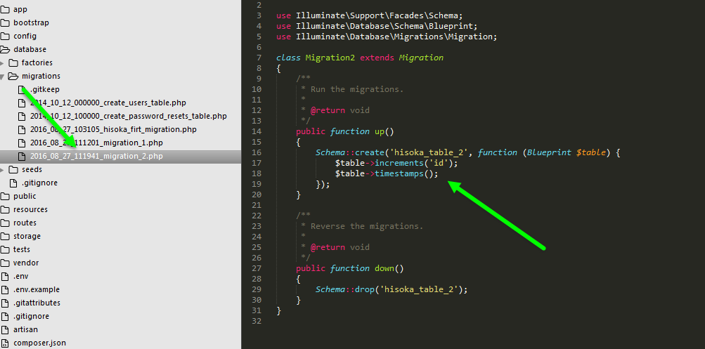 Dimensi Tutupbotol Playing With Php Artisan Migration Commands In Laravel 53 Generating