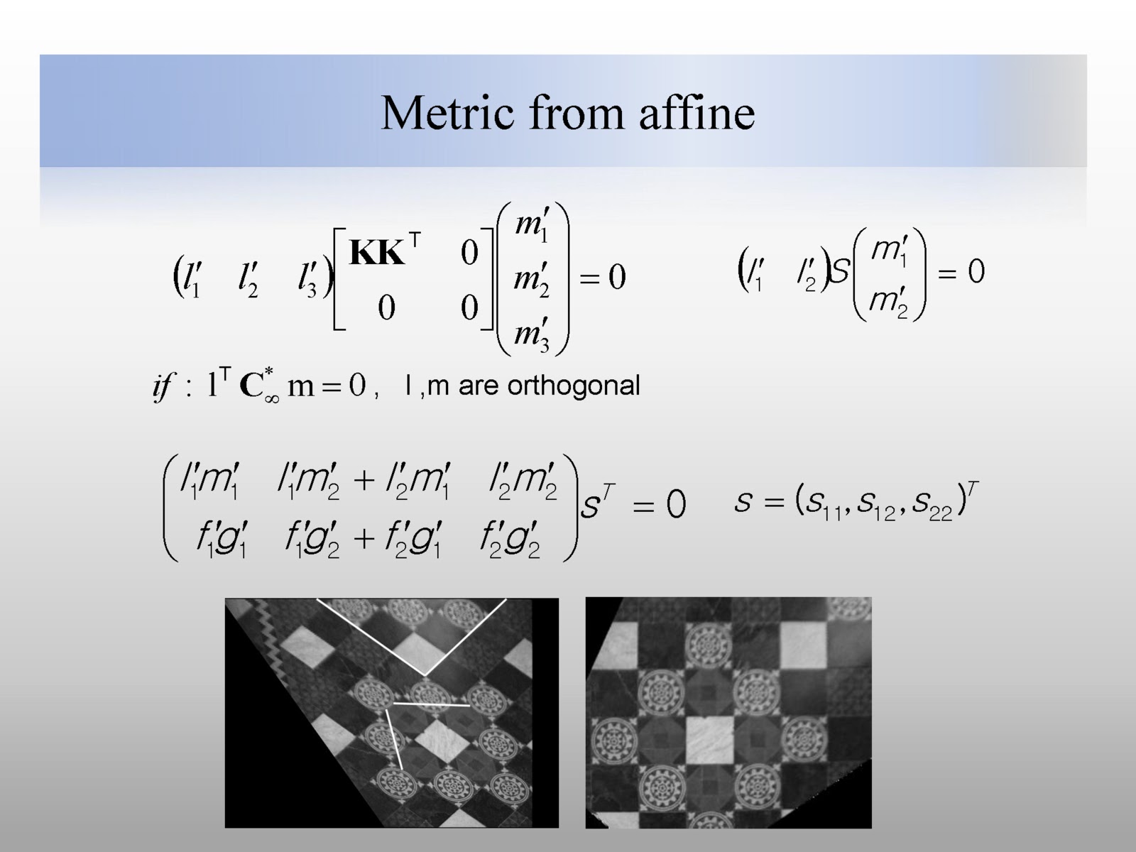 공부: Multiple View Geometry (3)Cont.