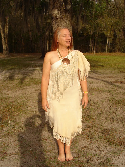 Stitching Up History: Eastern Wampanoag Style One Shoulder Two Hide Dress