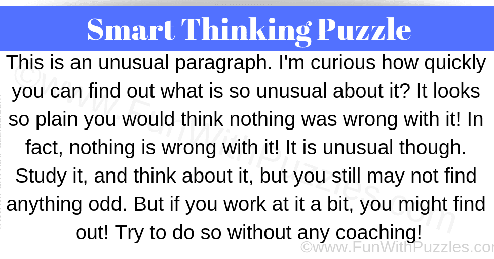 Smart Thinking Puzzle to Twist Your Brain