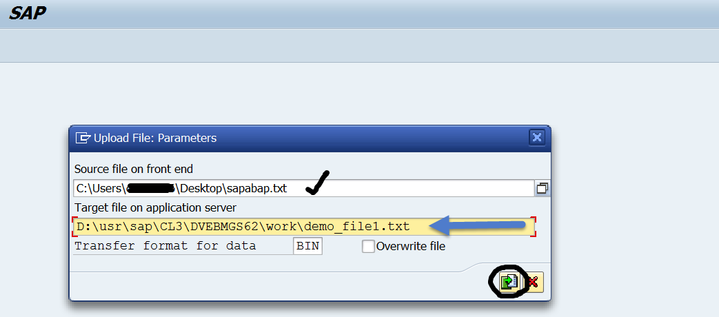 Techsap Uploading File To Sap Appliciation Server Directory