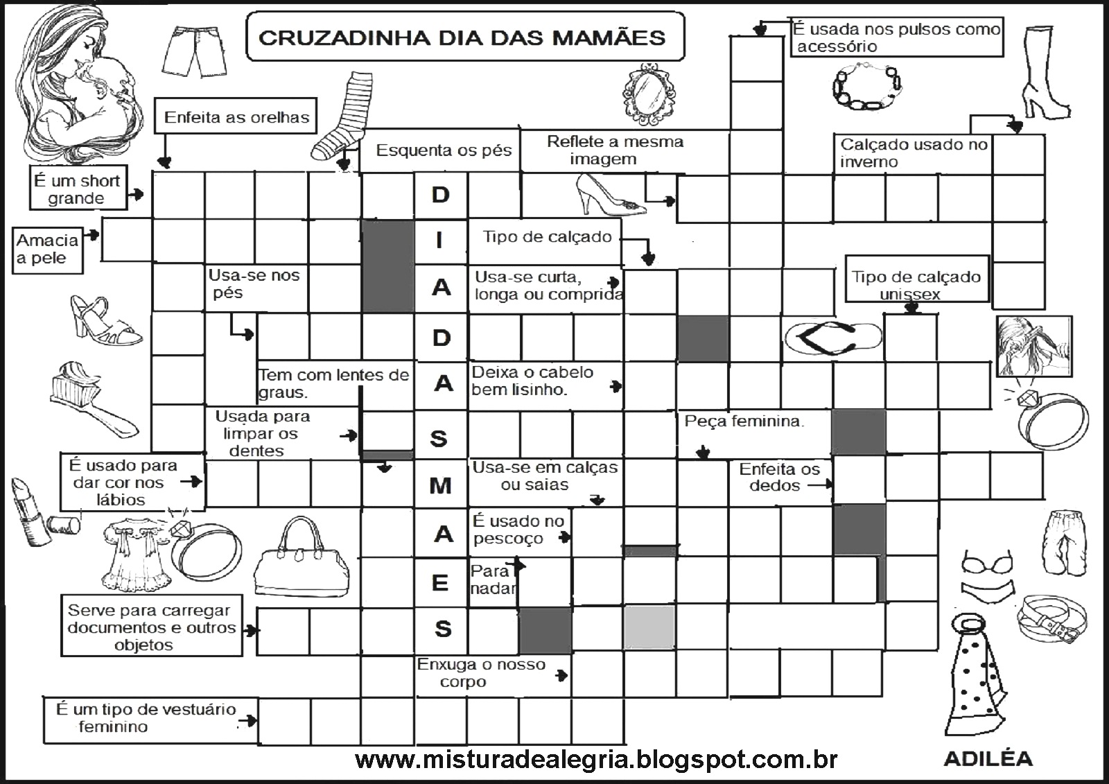 PALAVRAS CRUZADAS PARA AS SÉRIES INICIAIS DE ALFABETIZAÇÃO - Mistura de ...