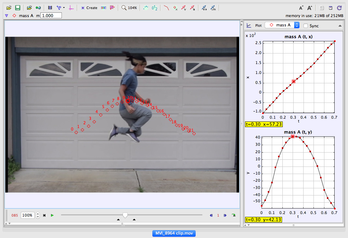 Physics of Animation Blog: Video Analysis of Path of Action