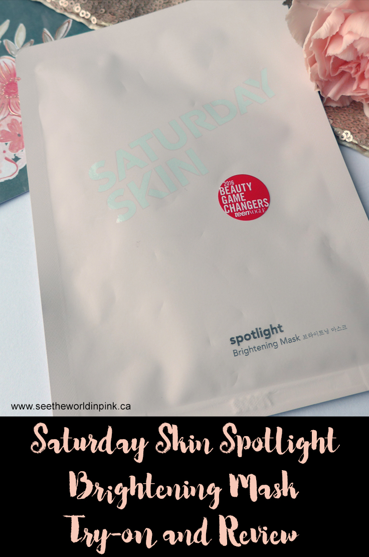 Mask Wednesday - Saturday Skin Spotlight Brightening Mask Try-on and ...
