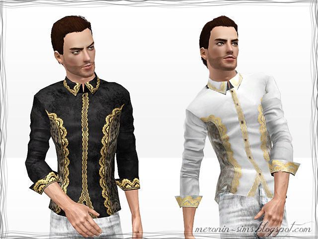 My Sims 3 Blog: Royal Gold Shirt for Men by Meronin