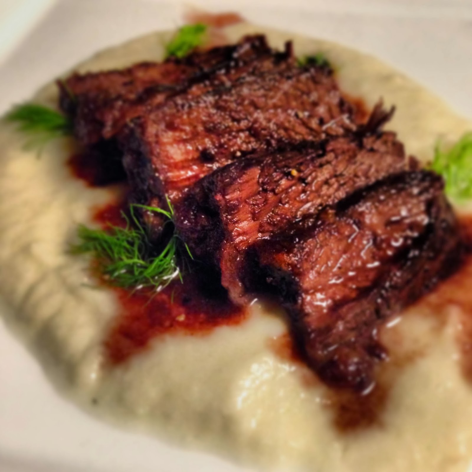 Fresh Rick's - Awesome Food from Home: Braised Short Rib in Fennel Puree