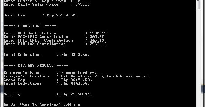 Free Programming Source Codes and Computer Programming Tutorials: Payroll System in C#