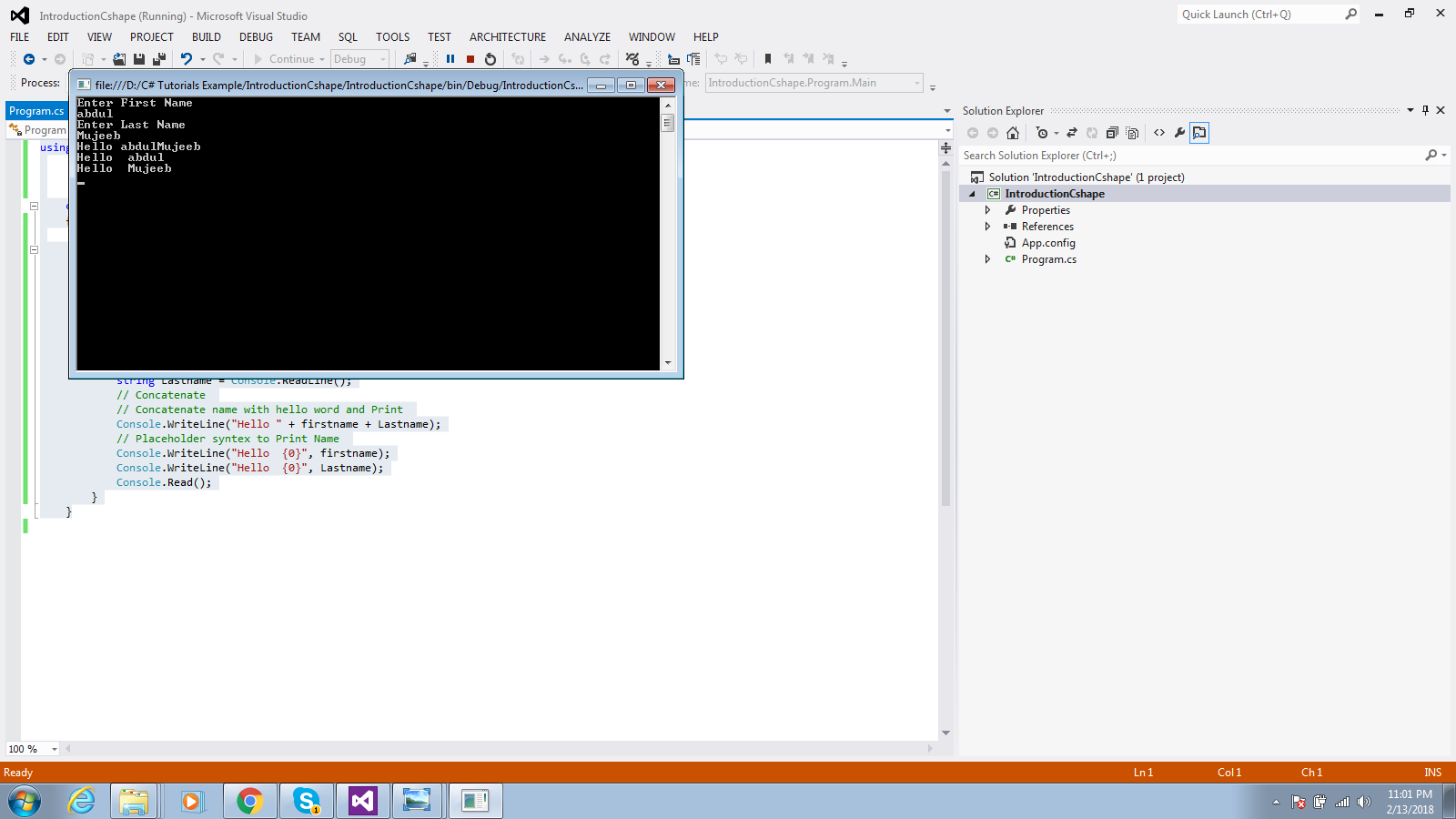 Basic -C# Reading and writing to a console