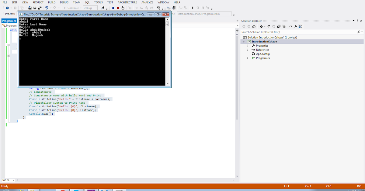 Basic -C# Reading and writing to a console