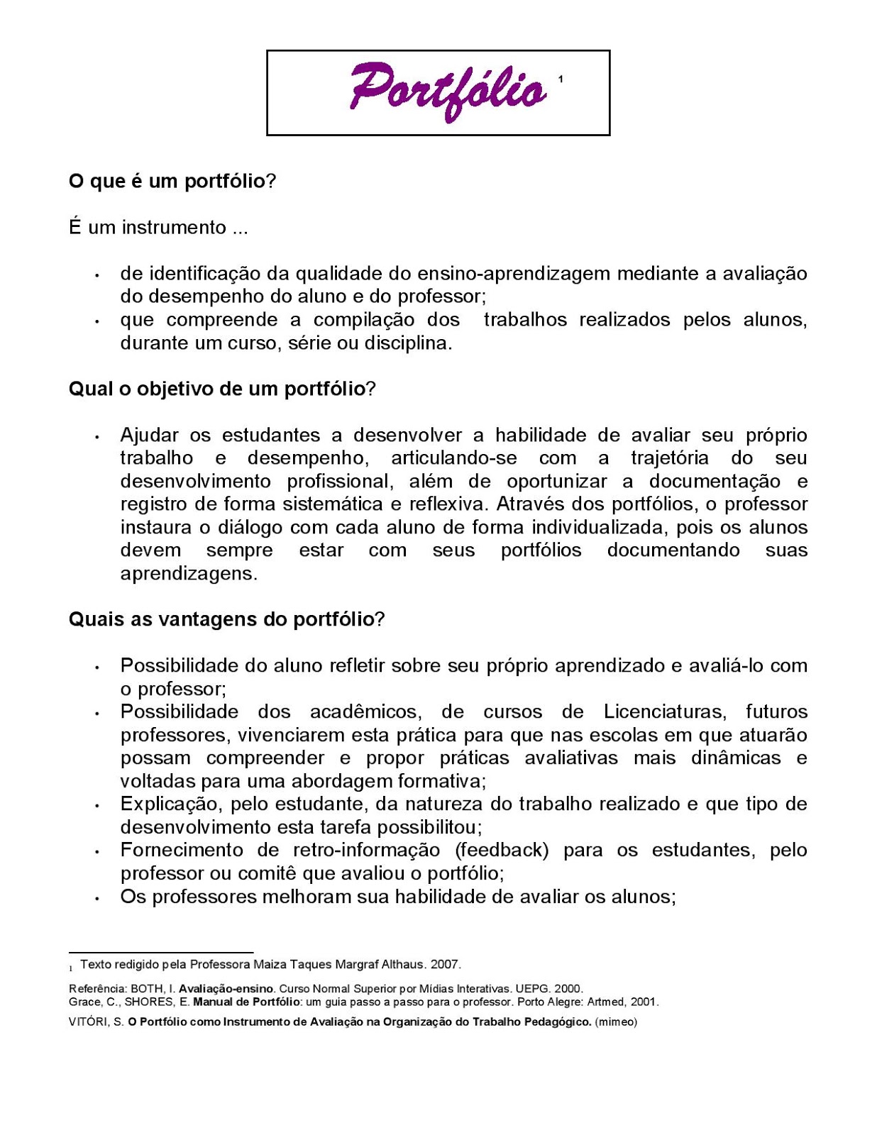 O DOM DE EDUCAR!: COMO FAZER UM PORTFÓLIO, PASSO A PASSO
