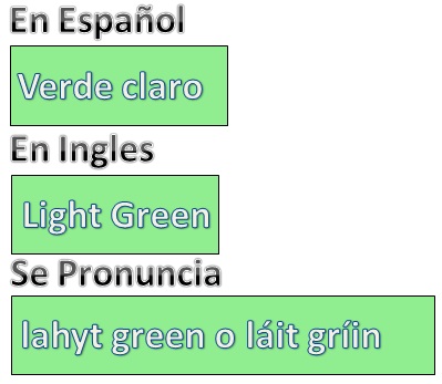 Como Se Dice Color Verde claro En Ingles Y Como Se Escribe Color Verde ...