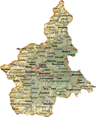 Piemonte Map Gography Regions | Italy Map Geographic Region Province City