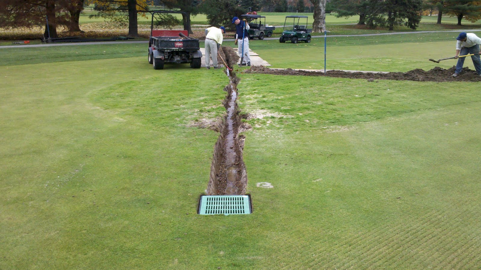 Drainage for 1 fairway