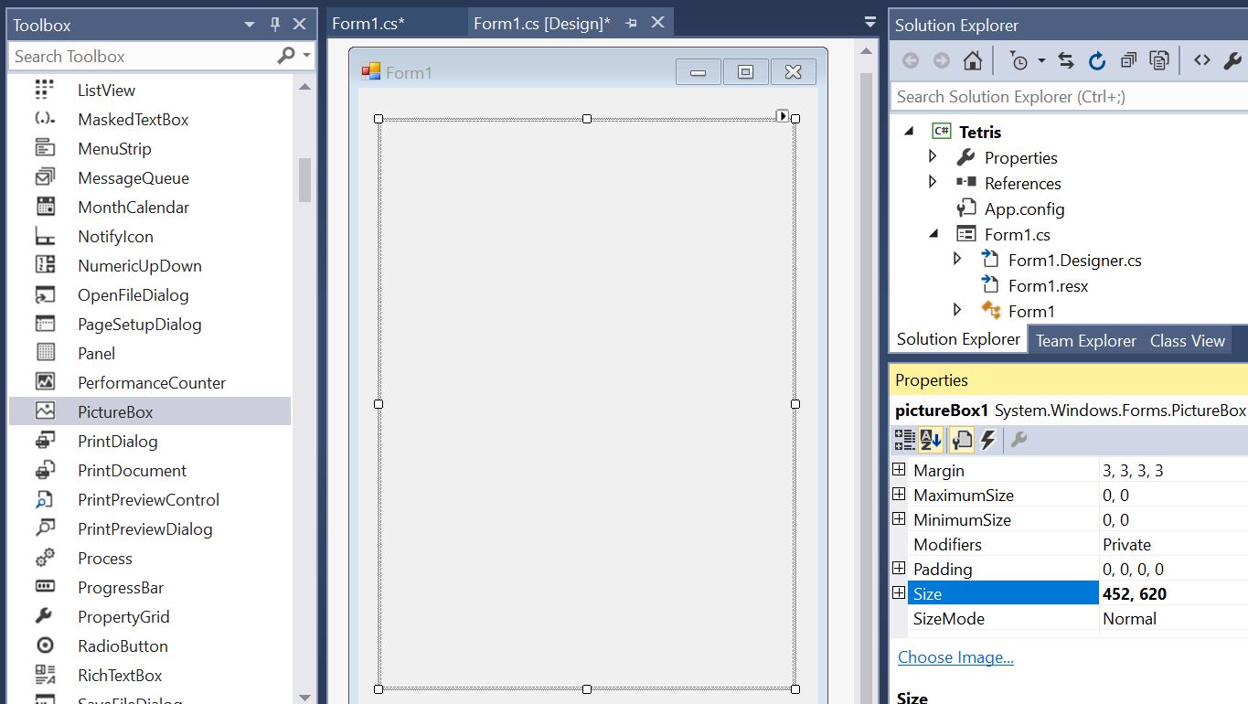 Develop Tetris Brick game using basic Windows Form and C# Dotnet codes