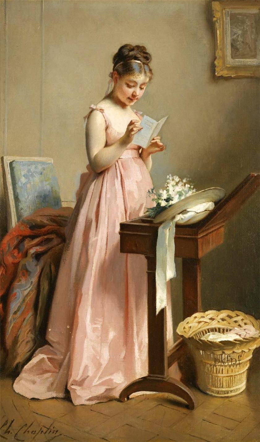Charles CHAPLIN (1825-1891) | Catherine La Rose ~ The Poet of Painting