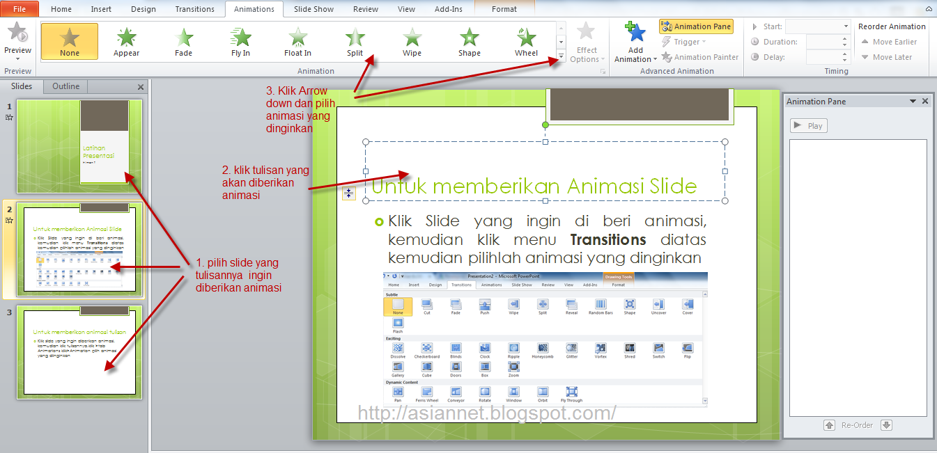 Cara Memberikan Animasi Dan Hyperlink Untuk Microsoft Power Point ...