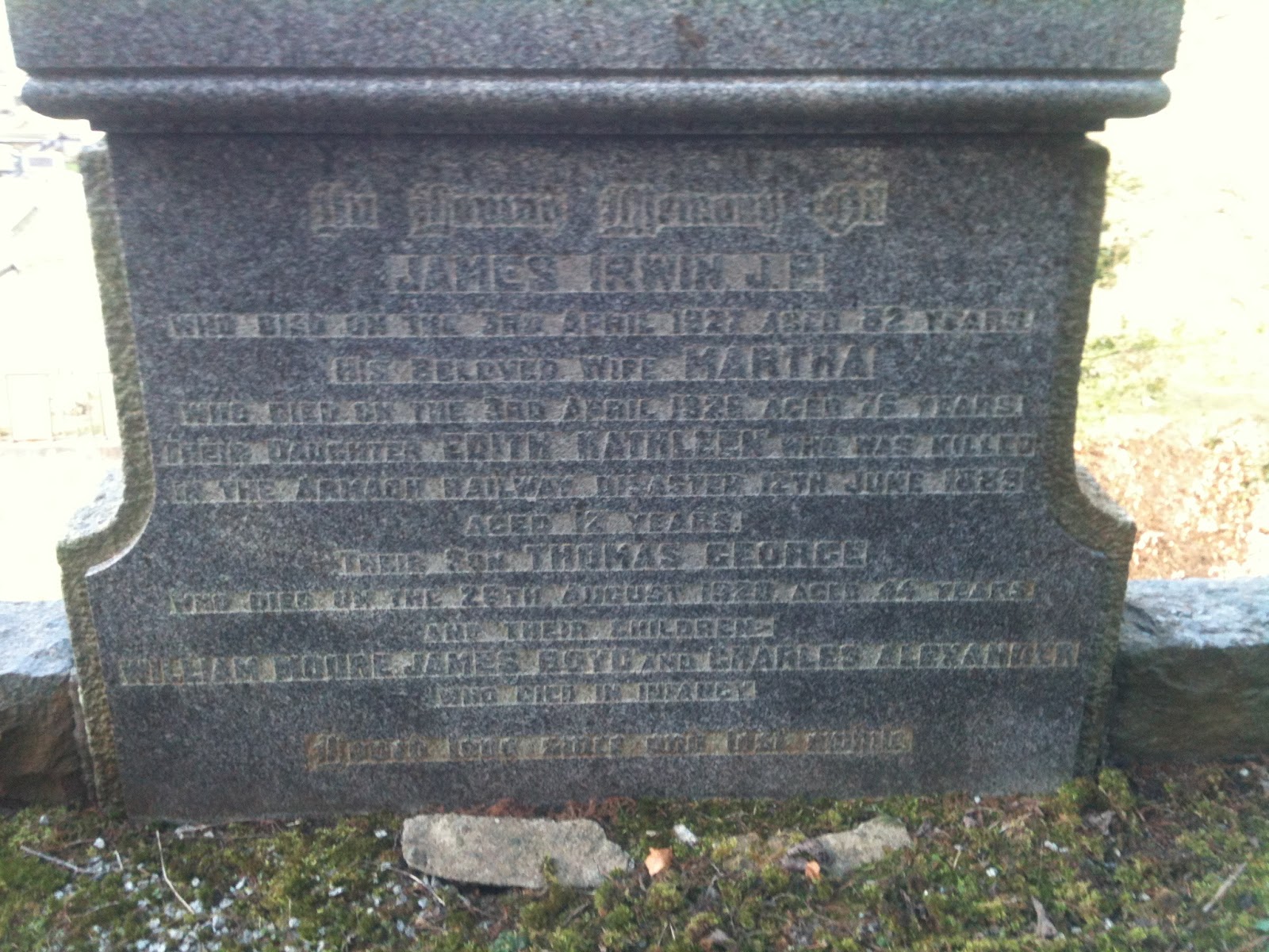 Armagh Railway Disaster 12/06/1889