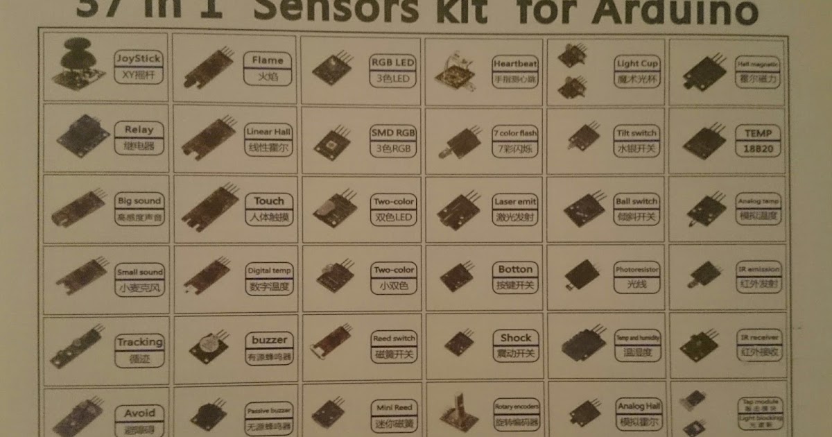 michaelsarduino: Review: 37 Sensor Kit for Arduino