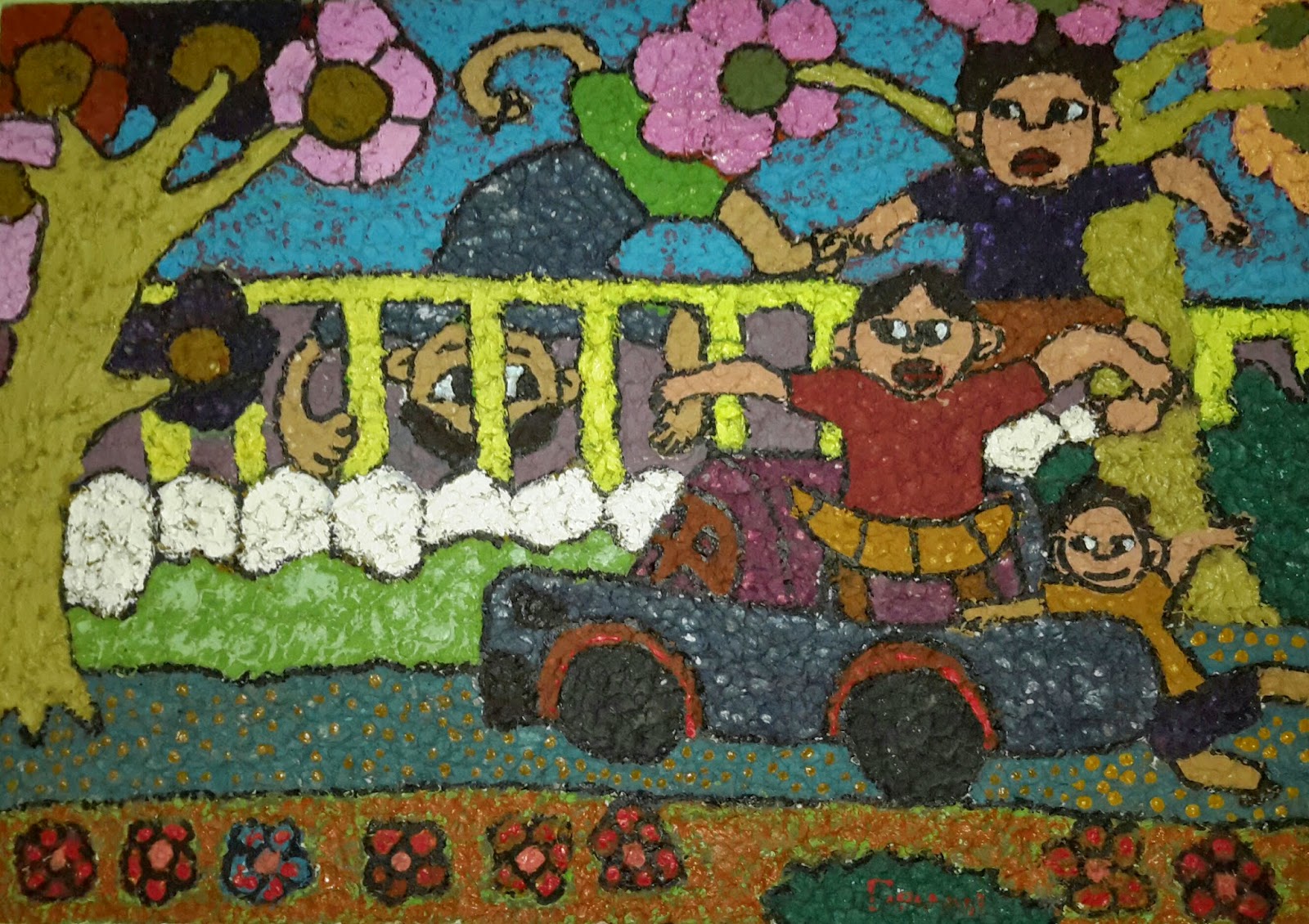 The Painting: lukisan sampah plastik 2