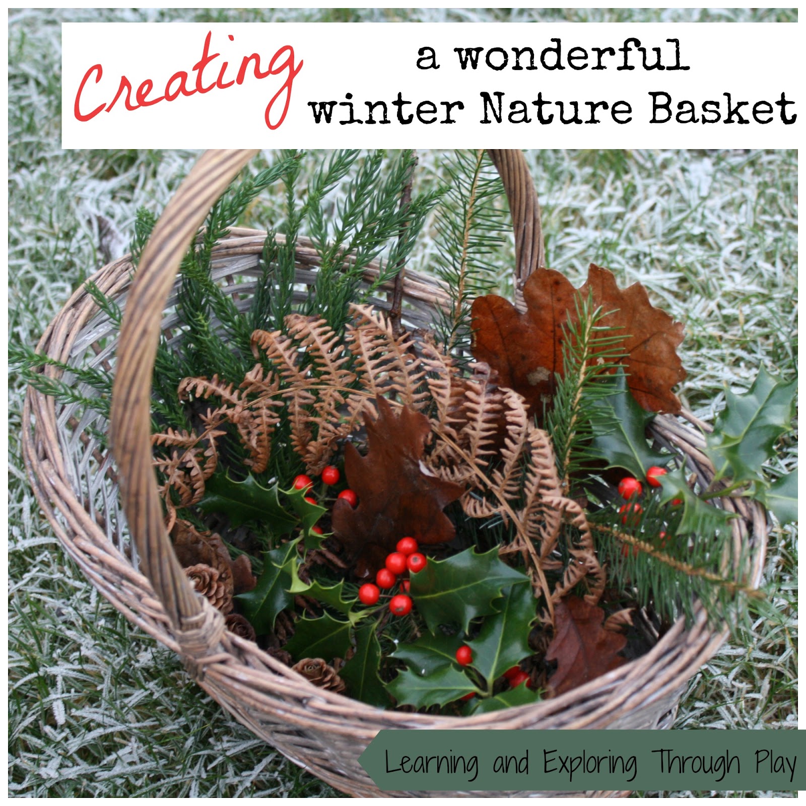 Learning and Exploring Through Play: Winter Nature Basket