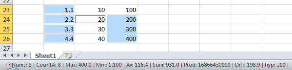 Excel Obscura: Automatic Continuous Calculator