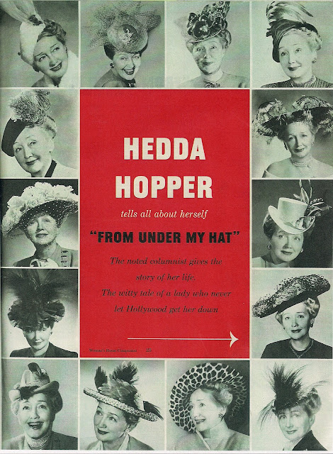 The Vintage Hat Shop: Hedda Hopper- Hat Lover Extraordinaire!