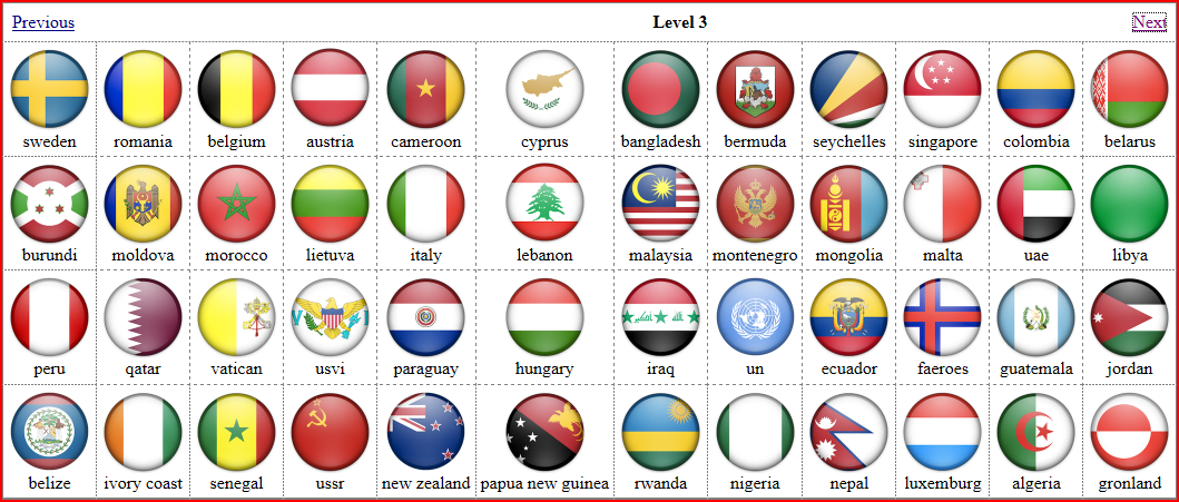 Code Junction: Flag Quiz Solution: Level 3