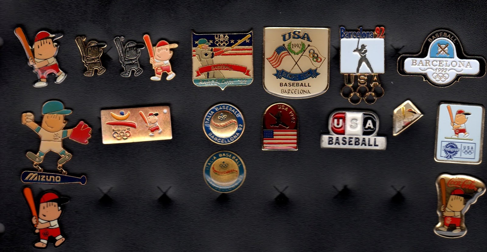 baseball pin collection display collecting : olympic baseball pins ...