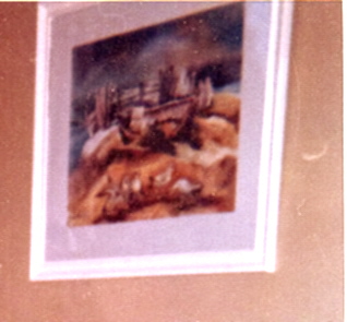 The art of L. Maude Kronquist: watercolor hung in Maude's home