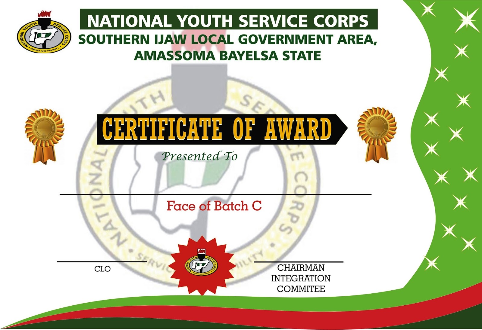 National Youth Service Corp(NYSC) SILGA Integration/Award - SIRJEY ...
