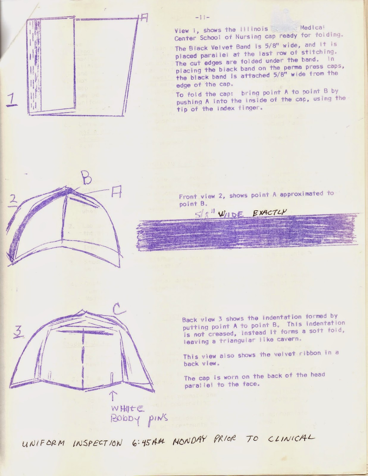 oldfoolrn: Nurse's Cap Folding - An Ancient Tutorial