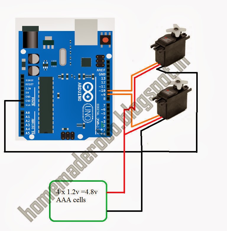 Robo Zone Arduino Based Quadruped Robot Using 2 Servos