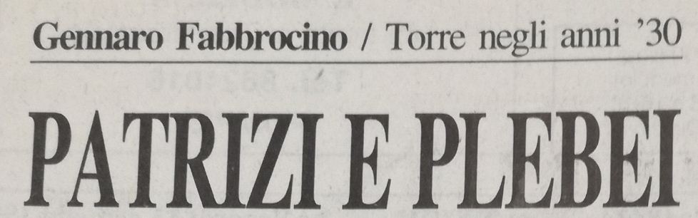 Torresi Memorie- Almanacco di Torre Annunziata: TRA PATRIZI E PLEBEI ...