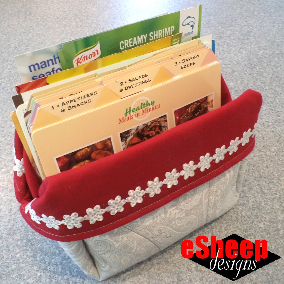 eSheep Designs: Free Pattern/Tutorial: Fabric Recipe Card Box