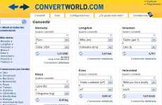 Convertidor de unidades online: ConvertWorld