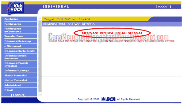 Cara Memakai Keybca Pertama Kali & Aktivasi User Id Atm Baru - Janji Gadget