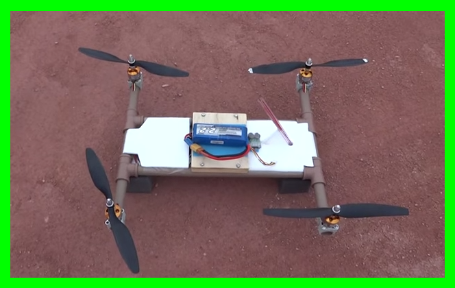 PVC PASSO A PASSO: Quadcoptero -DRONE de Cano PVC em voo.