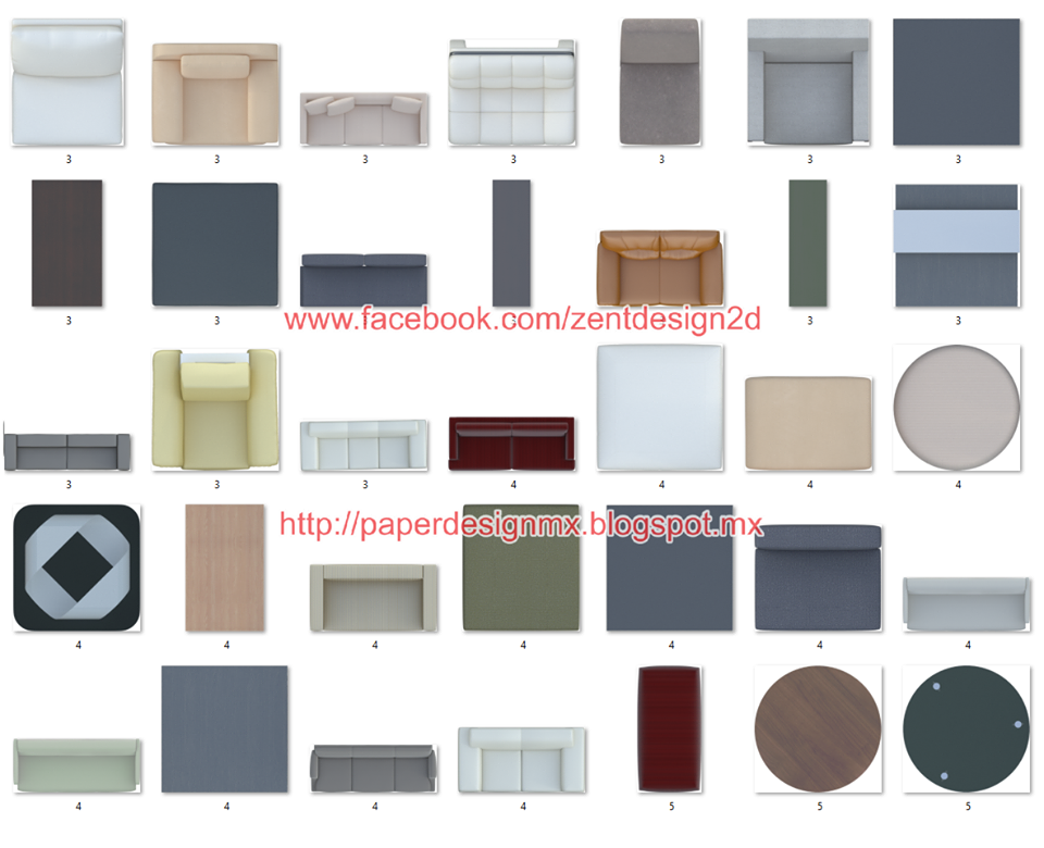 350 PNG - Furniture View Top - Premium ~ ZENT DESIGN 2D